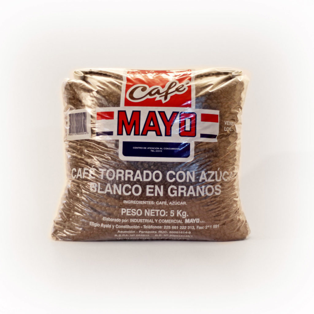 Café Mayo Torrado Con Azucar Blanco Molido o en Granos 5kg. | Café Mayo